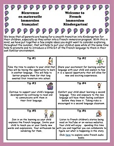 French Immersion (Early Entry) - Central Okanagan Public Schools